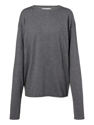 EXTREME CASHMERE X N°347 Aries Cotton And Cashmere Top - Grey