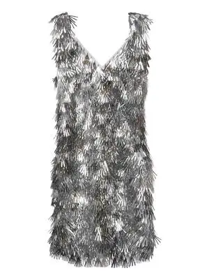 Rabanne Embellished Minidress - Silver
