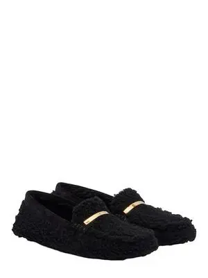TOD'S Gommino Teddy Driving Shoes - Black