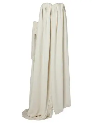 Calvin Klein Vicky Fringed Gathered Gown - Beige