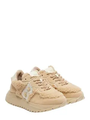 Bogner Malaga 27 Suede-trimmed Shearling Platform Sneakers - Beige