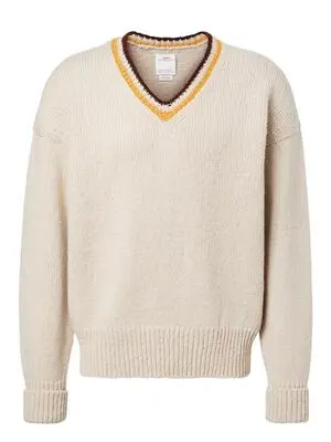 Visvim College Wool And Cashmere Sweater - Beige
