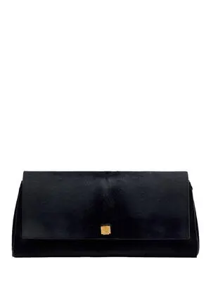 Khaite Audrey Calf Hair Clutch Blue