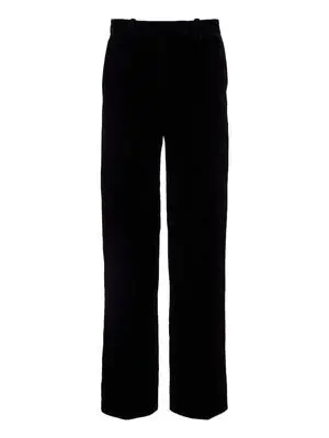 ALEXANDER MCQUEEN Low-Rise Velvet Wide-Leg Pants