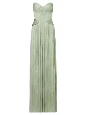 MARIA LUCIA HOHAN Kamina Cutout Silk Tulle Bustier Gown - Green