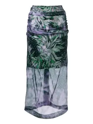 Dries Van Noten Printed Silk-blend Midi Skirt - Multicoloured