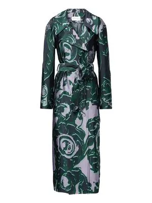 Dries Van Noten Printed Trench Coat - Green