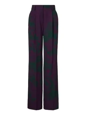 Dries Van Noten Printed Wide-leg Pants - Burgundy