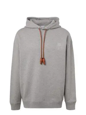 Loewe Anagram Cotton Jersey Hoodie - Grey