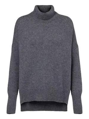 LISA YANG Heidi Cashmere Turtleneck Sweater Grey