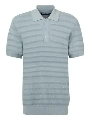 Frescobol Carioca Vidal Cotton Jacquard Polo Shirt - Blue