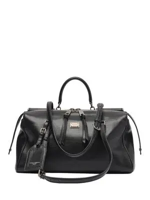 Dolce & Gabbana Vittoria Leather Tote Bag - Black