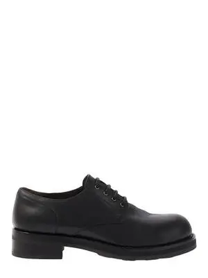 THE ROW Leather Derby Shoes - Black
