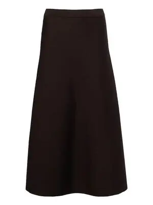Gabriela Hearst Wool, Silk, And Cashmere Midi Skirt - Brown