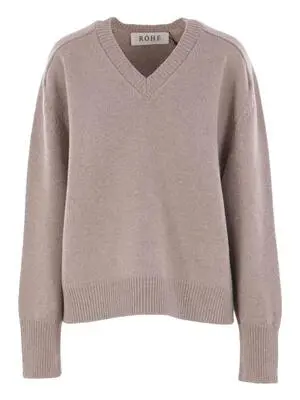RÓHE Wool And Cashmere Knit Sweater - Taupe Melange