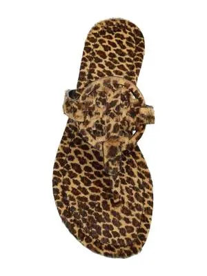 Tory Burch Miller Leopard-Printed Calf Hair Sandals Leopard Multi