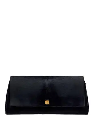 Khaite Audrey Calf Hair Clutch - Blue