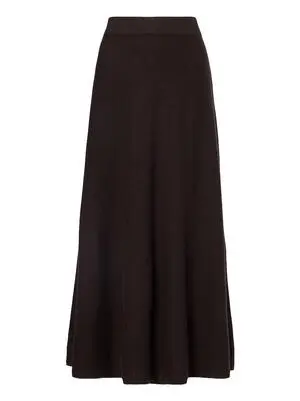 LISA YANG Torie High-rise Maxi Skirt - Brown