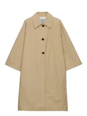 Prada Single-breasted Cotton Canvas Coat - Khaki