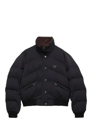 Prada Cropped Compact Poplin Down Jacket - Black