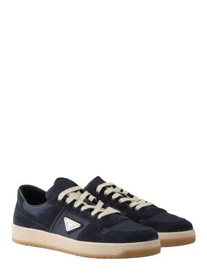Prada Prada Downtown Re-Nylon And Suede Sneakers Blue