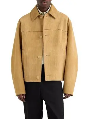 Jacquemus Le Blouson Vannier Leather Jacket - Beige