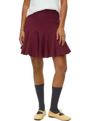 Vero Moda Kristin Flounce Mini Skirt - Syrah