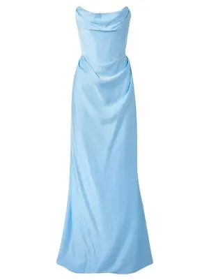 VIVIENNE WESTWOOD Galaxy Strapless Gathered Gown - Blue