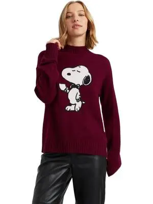Chinti & Parker Wool-Cashmere Snoopy Sweater Claret