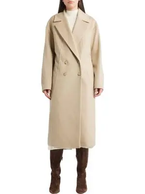 BOSS Calacas Wool & Cashmere Long Coat - Pumice