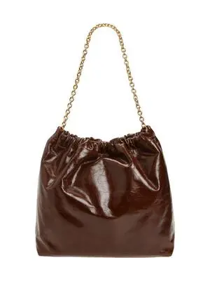 REFORMATION Dahlia Leather Tote - Mocha Leather