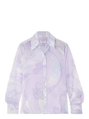 Emilio Pucci Printed Cotton Shirt - Purple