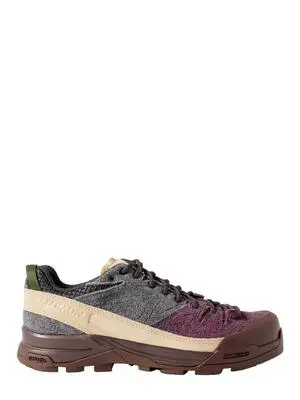 SALOMON X-alp Brushed-suede Sneakers - Brown