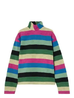 MARRAKSHI LIFE Striped Cotton Turtleneck Top - Multi