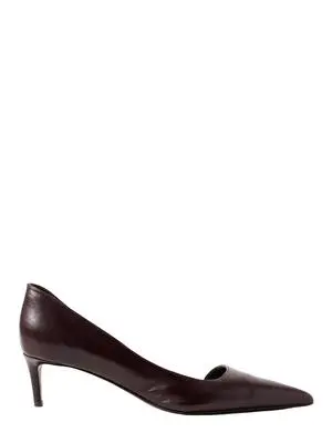 Khaite Jett Leather Pumps - Burgundy