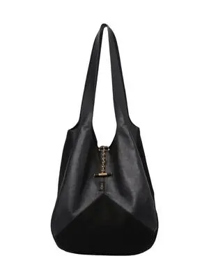 Chloé Leather Hobo Bag - Black