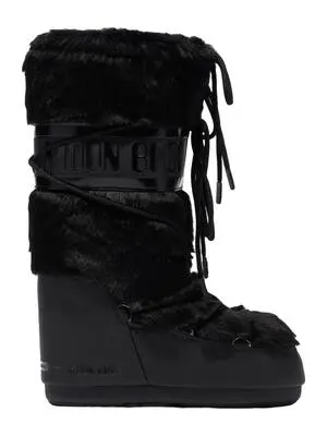 Moon Boot Icon Faux Fur Boots - Black