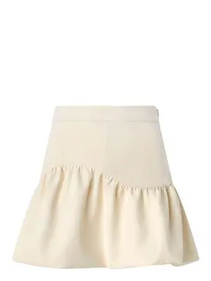 Pinko Miniskirt With Ruffle - White