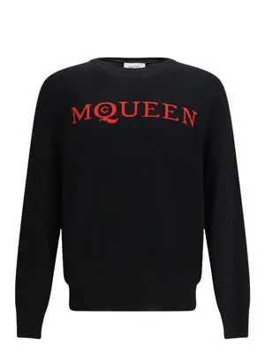 Alexander McQueen Wool Logo Sweater - Black