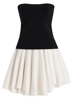 Simkhai Isabelle Strapless Mini Dress - Black/white
