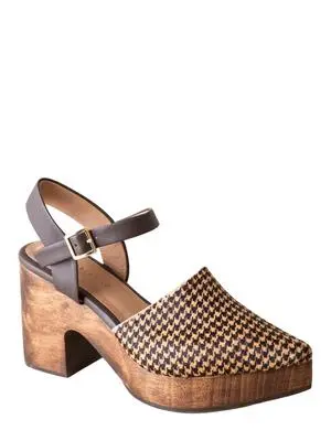 HUMA BLANCO Pearl Calf Hair Platform Mary Jane - Chocolate Tweed Calf Hair