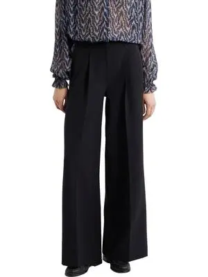 HUGO BOSS Tiwi Pleated Wide Leg Trousers