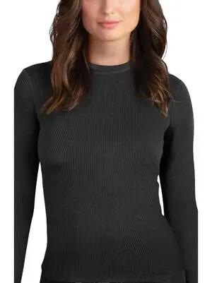 WATSON'S Therma Rib Long Sleeve Crew - Black