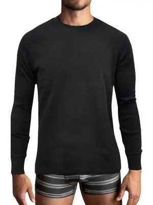 WATSON'S Therma Rib Long Sleeve Crew - Black