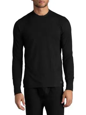 WATSON'S Heat Baselayer Thermal Long Sleeve Crew Undershirt - Black