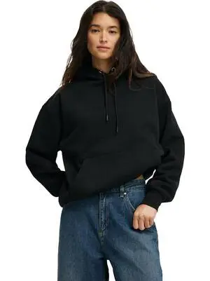 COTTON ON Oversized Fleece Hoodie - Black