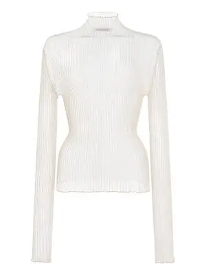 AISLING CAMPS Modern Mist Knit Top - White