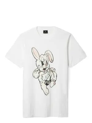 Paul Smith Slim-fit 'bunny' Print T-shirt - White