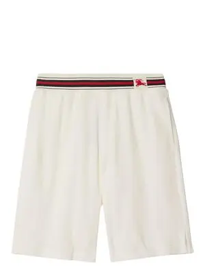 Burberry Cotton-blend Towelling Shorts - White