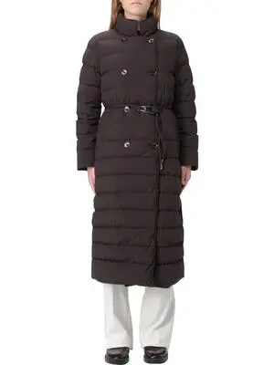 MOORER Belted Down Jacket - Brown